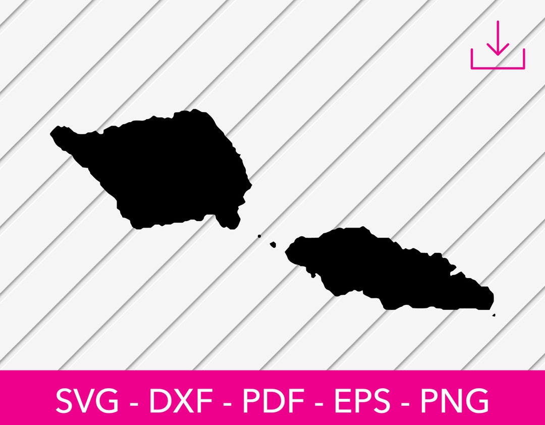 Samoa Svg, Samoa Map Svg, Polynesian Svg, Island Svg, Islander Png, Tribal Clipart, Cricut, Logo ...