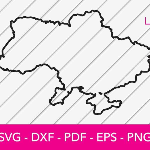 Ukraine Map Stencil - Etsy