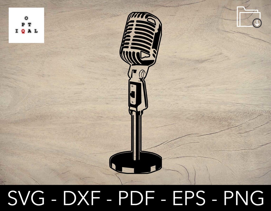Vintage Microphone Svg Mic Svg Podcasting Svg Podcast Svg - Etsy