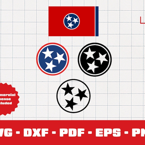 Tennessee Flag - Etsy