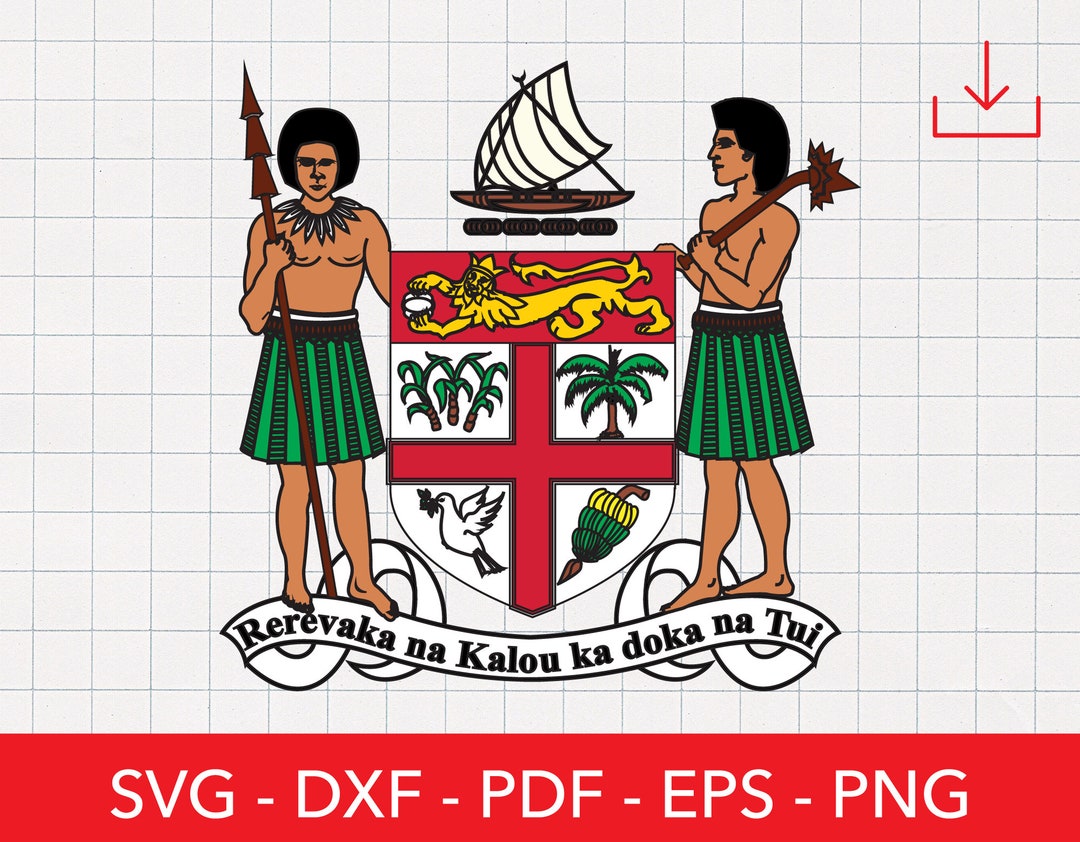 Fiji Svg, Fiji Flag Vector, Seal of Fiji, Suva Clipart, Crest, Badge ...