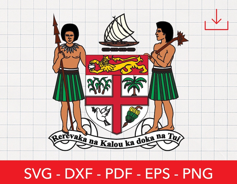 Fiji Svg Fiji Flag Vector Seal of Fiji Suva Clipart Crest - Etsy