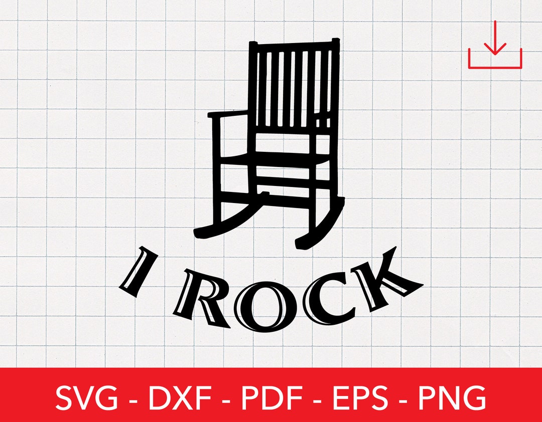 I Rock Svg, Rocking Chair Svg, Rocking Chair Vector, Rocking Chair ...