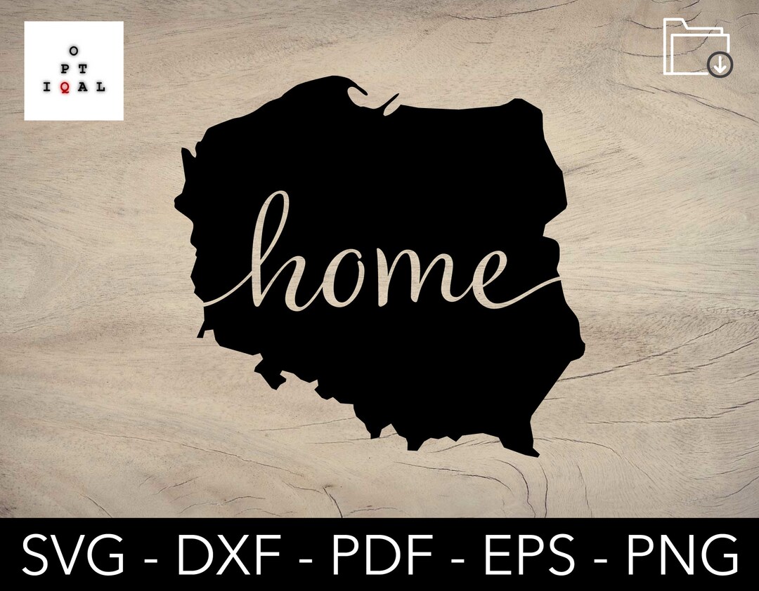 Poland Home Svg, Poland Map Svg, Polish Map Shape SVG - Sticker, Vector ...