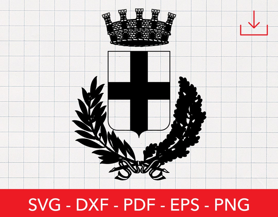 Milan Svg, Milan Flag Svg, Seal of Milan Svg, Coat of Arms, Crest ...