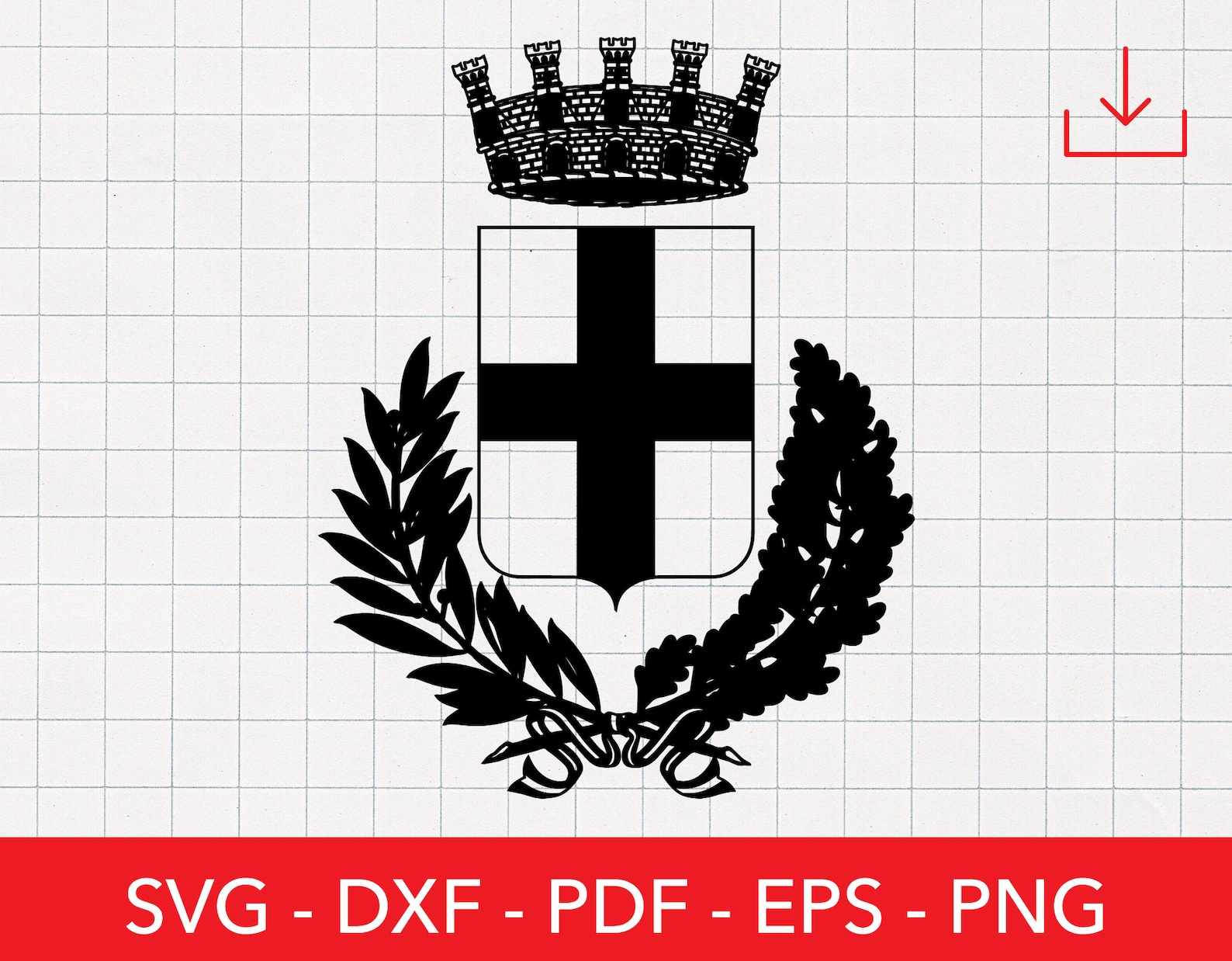 Milan Svg, Milan Flag Svg, Seal of Milan Svg, Coat of Arms, Crest ...