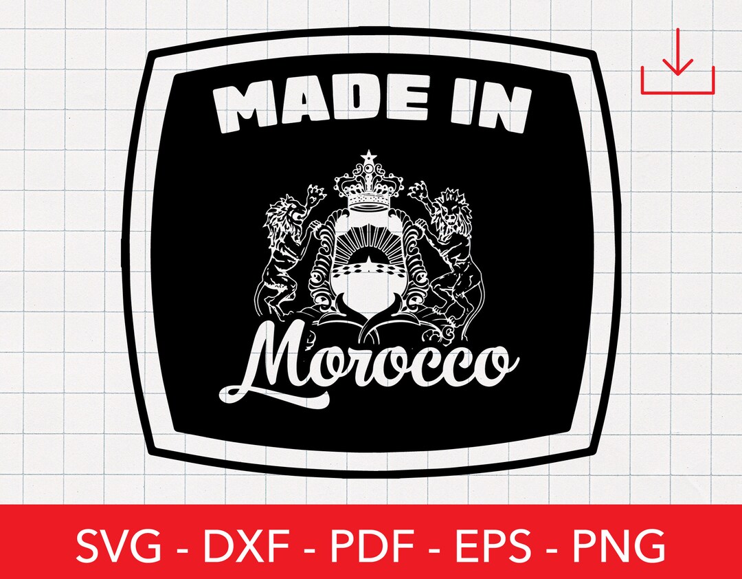 Morocco Svg, Moroccan Vector, Made in Morocco, Flag, Seal, Coat of Arms ...