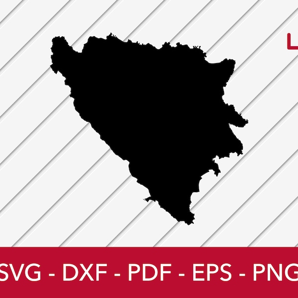 Bosnian Map Svg - Etsy