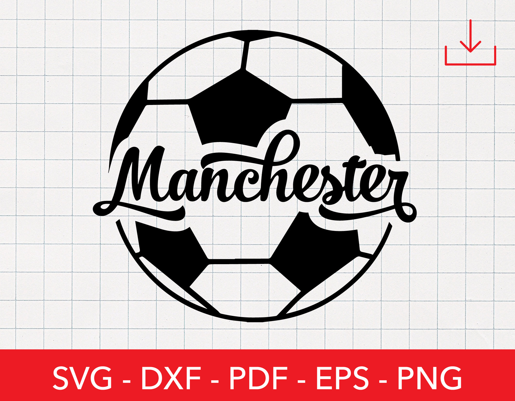 Manchester Svg England Soccer Png Football Sticker Ball - Etsy UK