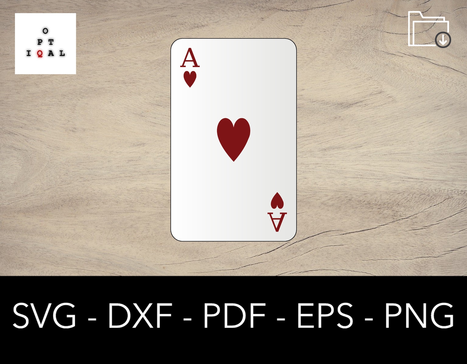 Ace of Hearts Poker Card SVG Vector Decal Logo Clipart - Etsy