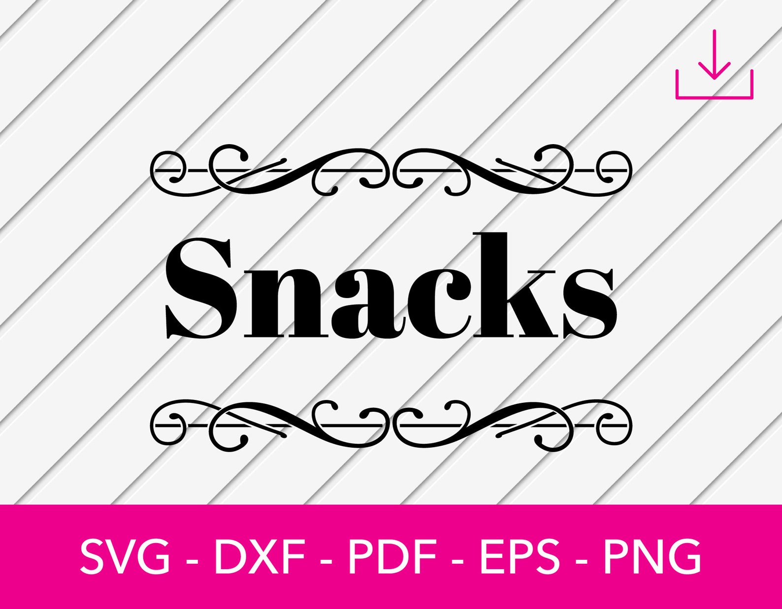 Snacks Label Svg, Snacks Logo Svg, Snacks Svg, Kitchen Svg, Label File ...