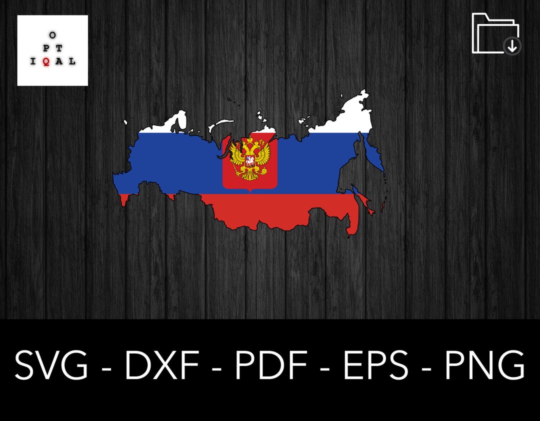 Russia Russian Flag Map Svg Shape - Sticker, Vector, Decal, Logo ...