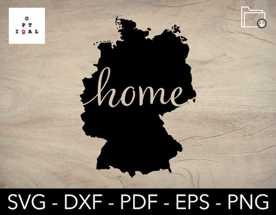 Germany Home Svg Germany Map Svg German Map Shape SVG | Etsy