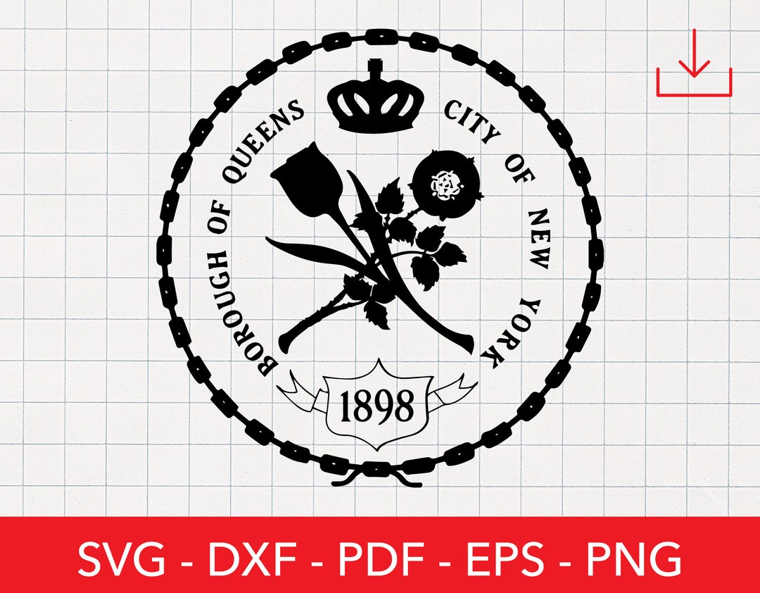 Queens Svg, Queens Seal Svg, New York Svg, NYC Png, Crest, Badge ...