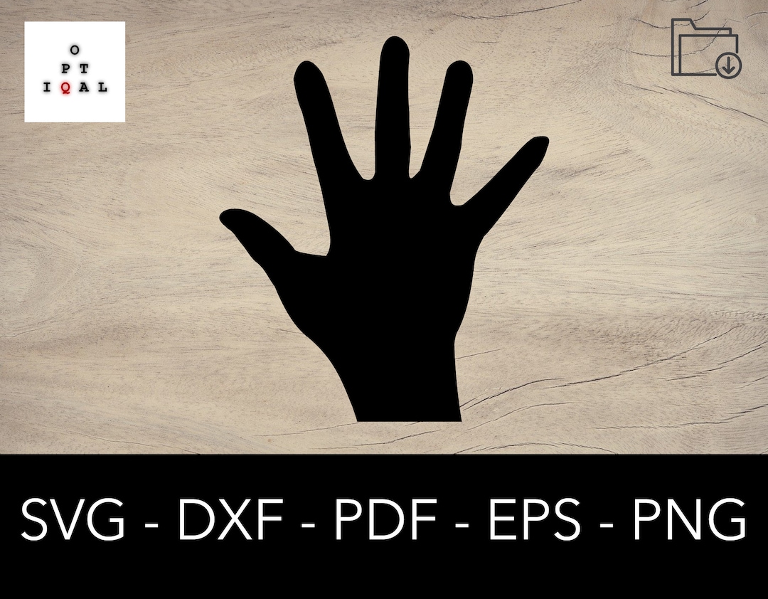 Hand Print Svg, Handprint Svg, Stop Svg - Vector, Decal, Logo, Clipart ...