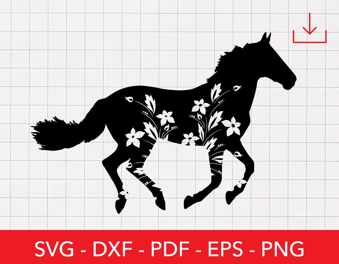 Cheval floral Svg, Svg cheval Floral, équitation Svg, ferme, Cricut ...
