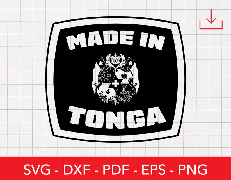 Tonga Svg Made in Tonga Design Tongan Flag Svg Seal of - Etsy