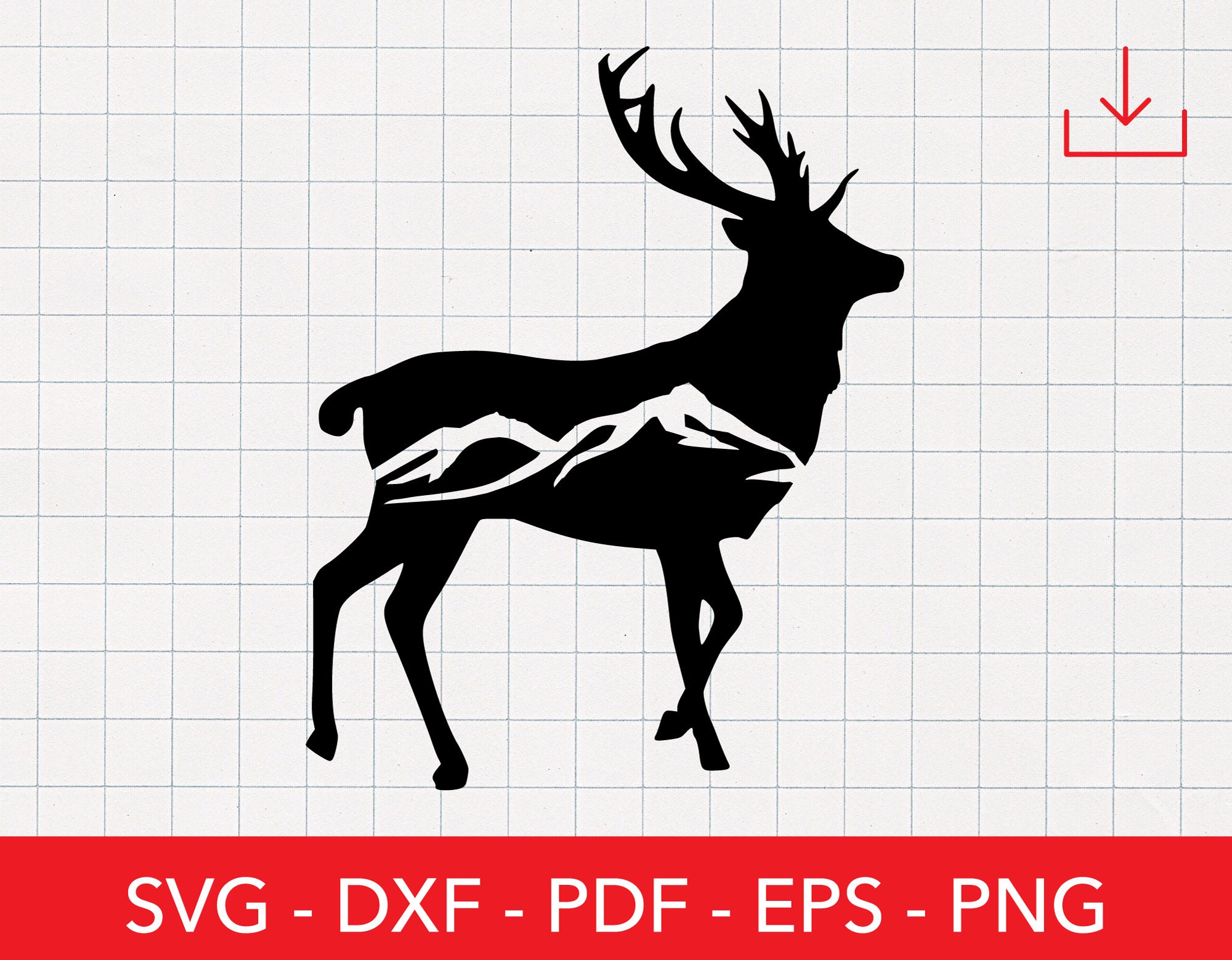 Elk Svg Adventure Elk and Mountains Svg Deer Svg Stag Png - Etsy