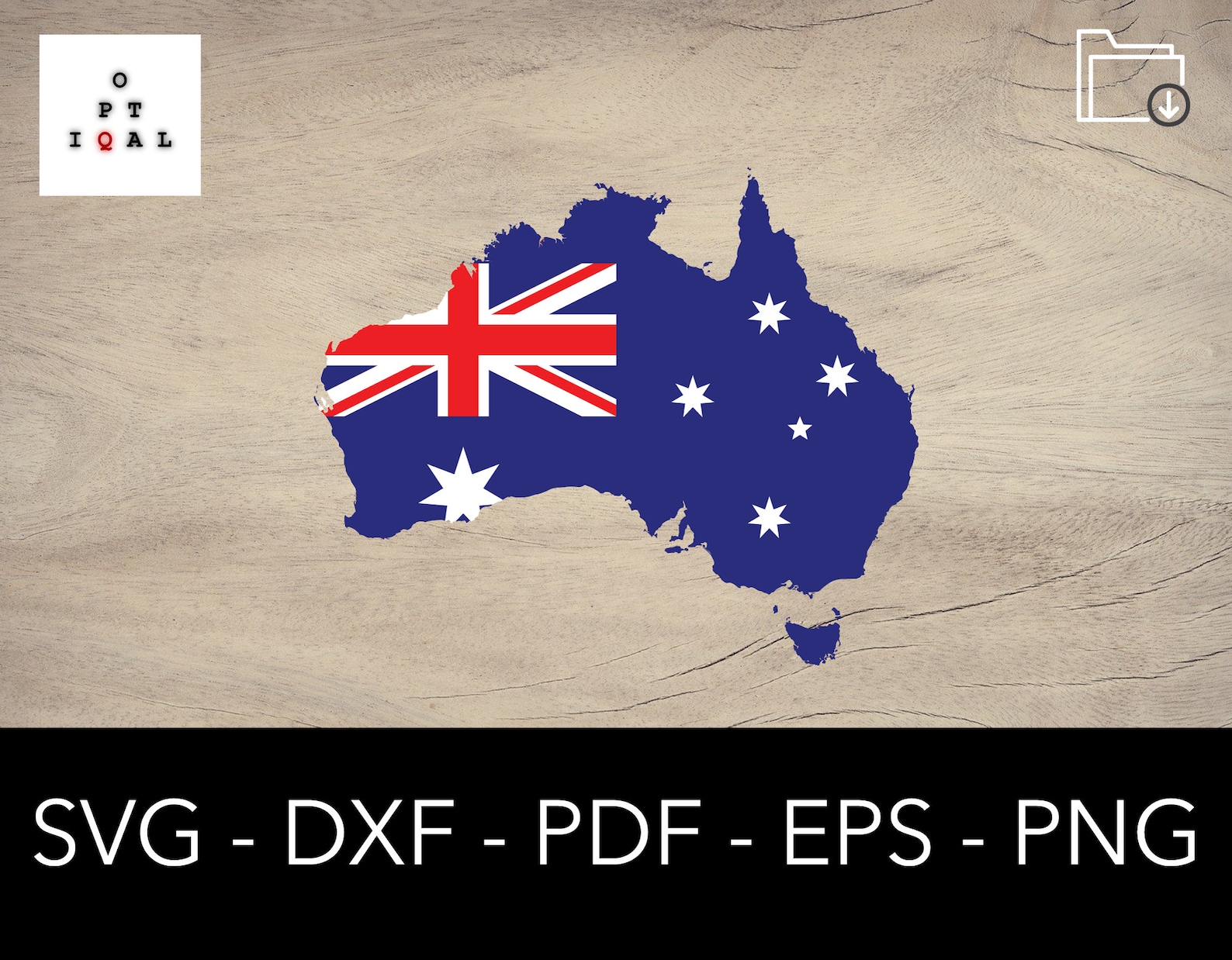 Australia Australian Flag Map Shape SVG Sticker Vector | Etsy