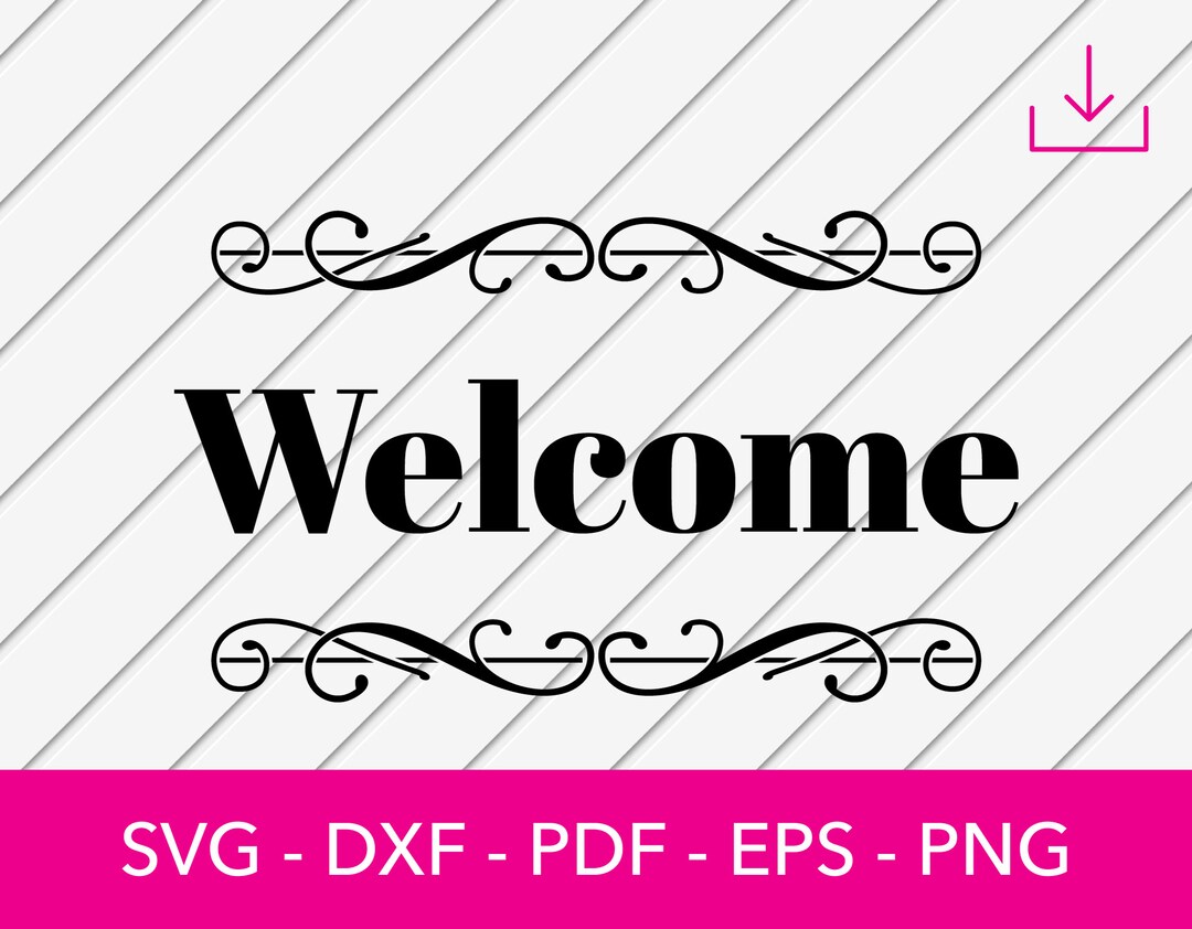 Welcome Label Svg, Welcome Logo Svg, Welcome Svg, Kitchen Svg, Label ...