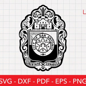 San Antonio Svg, Texas State City Seal Png, Crest, Badge, Emblem ...