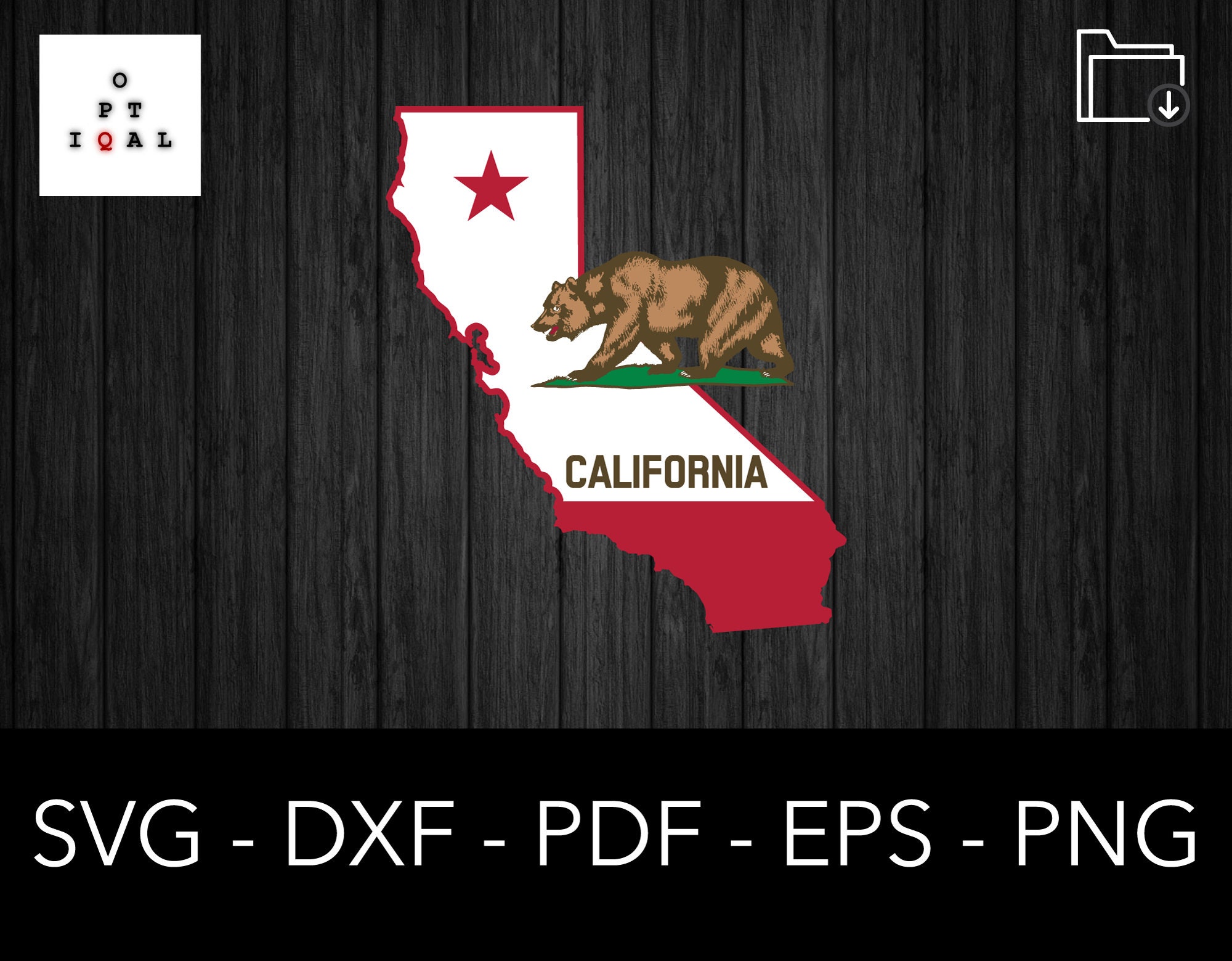 California Svg State Flag Logo Map Shape Clipart Bear - Etsy