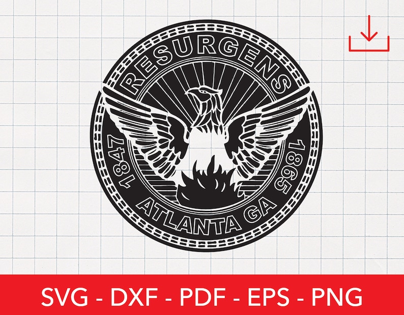 Atlanta Svg Atlanta City Seal Png Logo Decal Crest Badge - Etsy