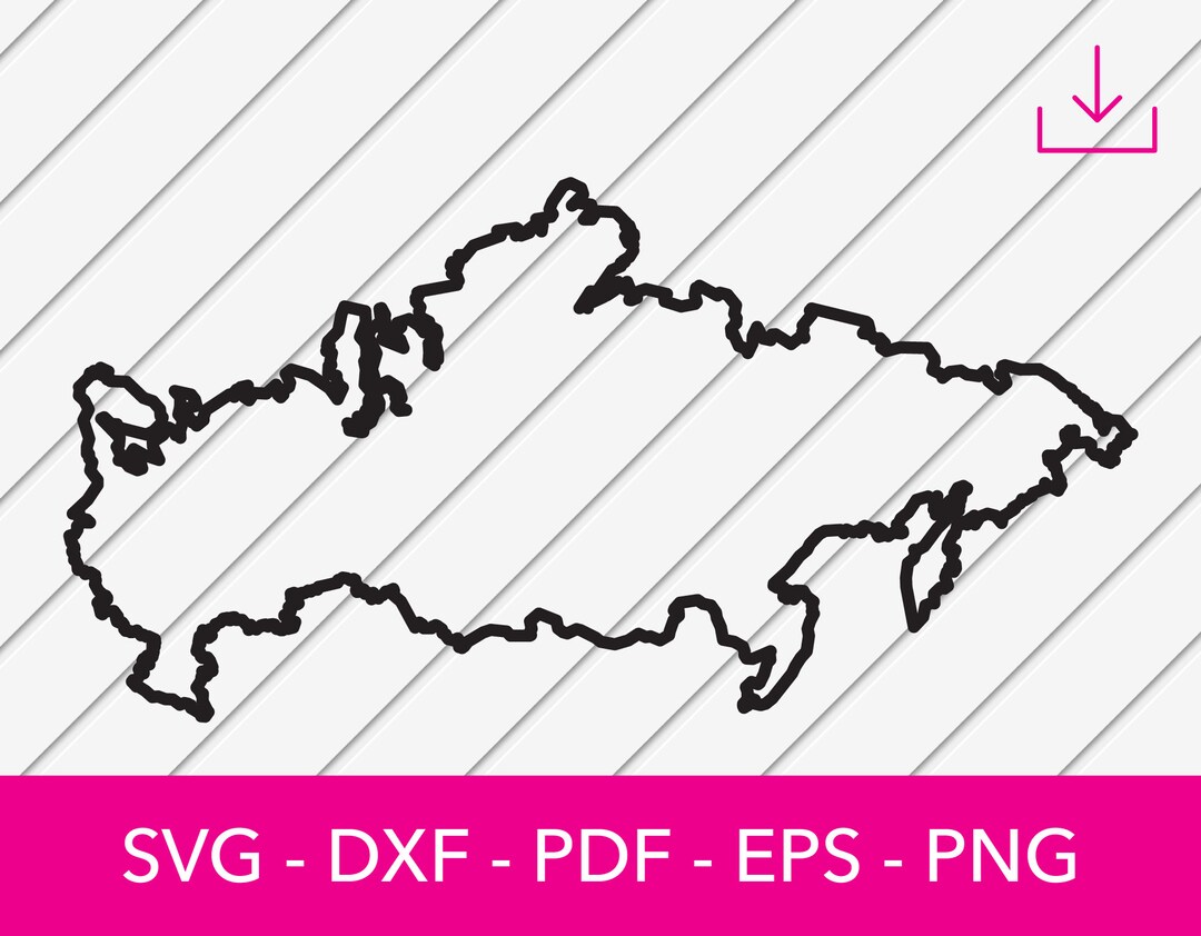 Russia Svg, Map of Russia Svg, Russian Map Svg - Sticker, Vector, Decal ...