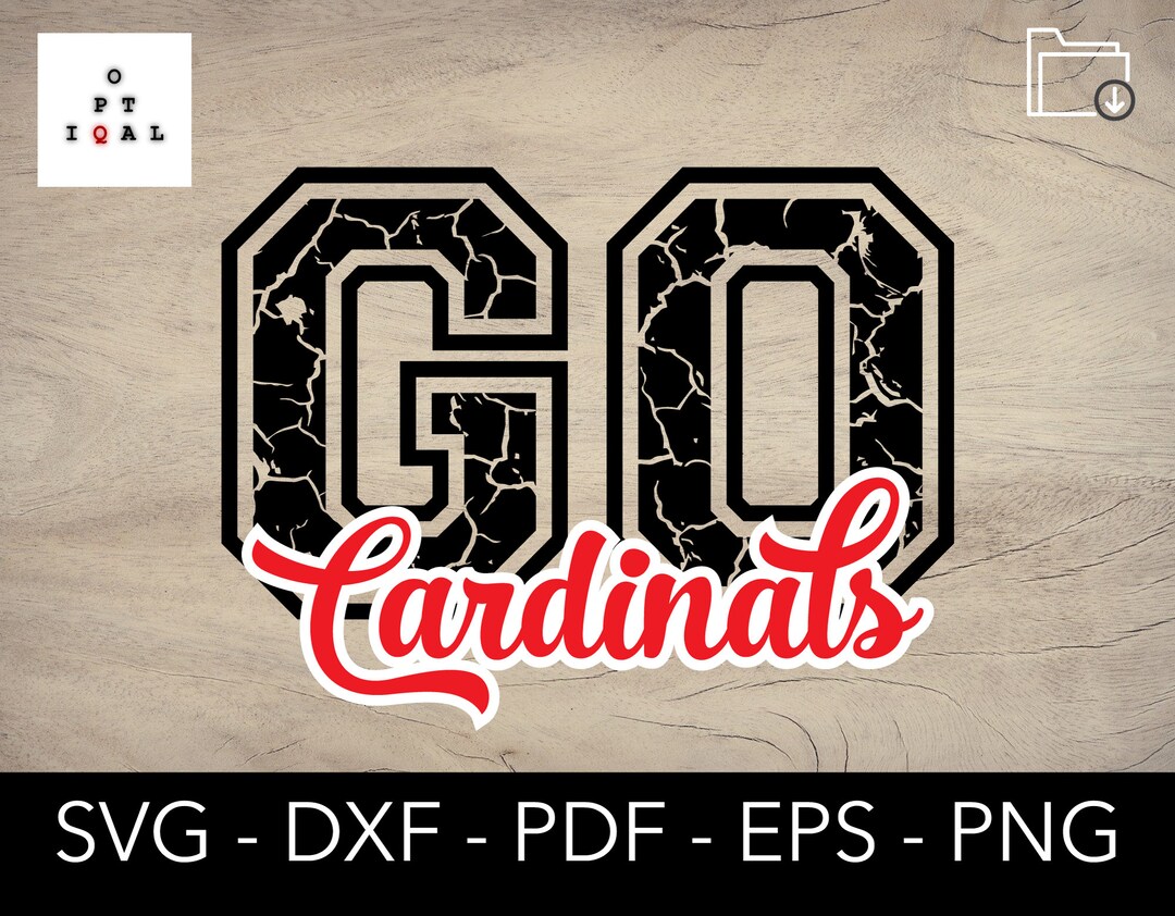 Go Cardinals Svg, Sports Team Svg, Mascot Svg, Baseball, Football ...