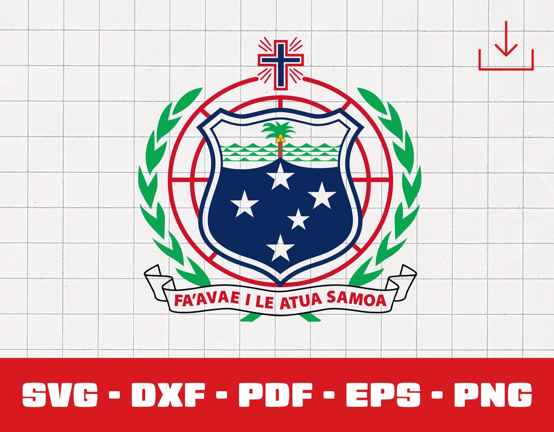 Samoa Svg, Samoa Flag Svg, Seal of Samoa Svg, Crest, Badge, Emblem ...