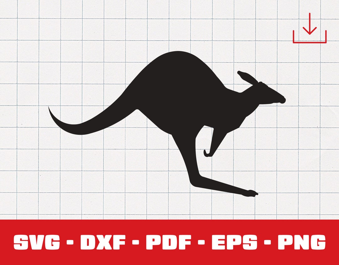 Kangaroo Svg, Australia File, Animal Png - PNG - DXF - Cricut - Vector ...