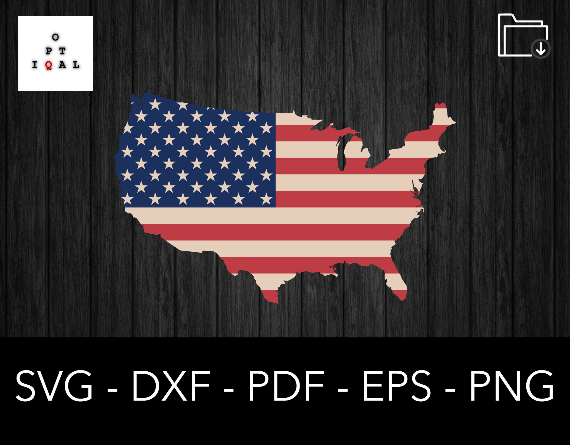 American USA US Flag Map Shape SVG - Sticker, Vector, Decal, Logo ...