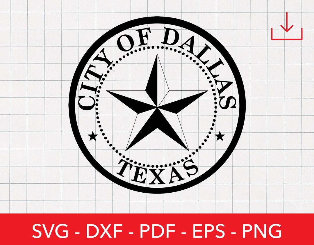 Dallas Texas Svg, Dallas City Seal Svg, Png, Crest, Badge, Emblem ...