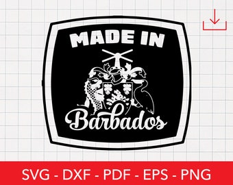 Barbados Flag SVG Cut File PNG DXF Cricut Vector - Etsy