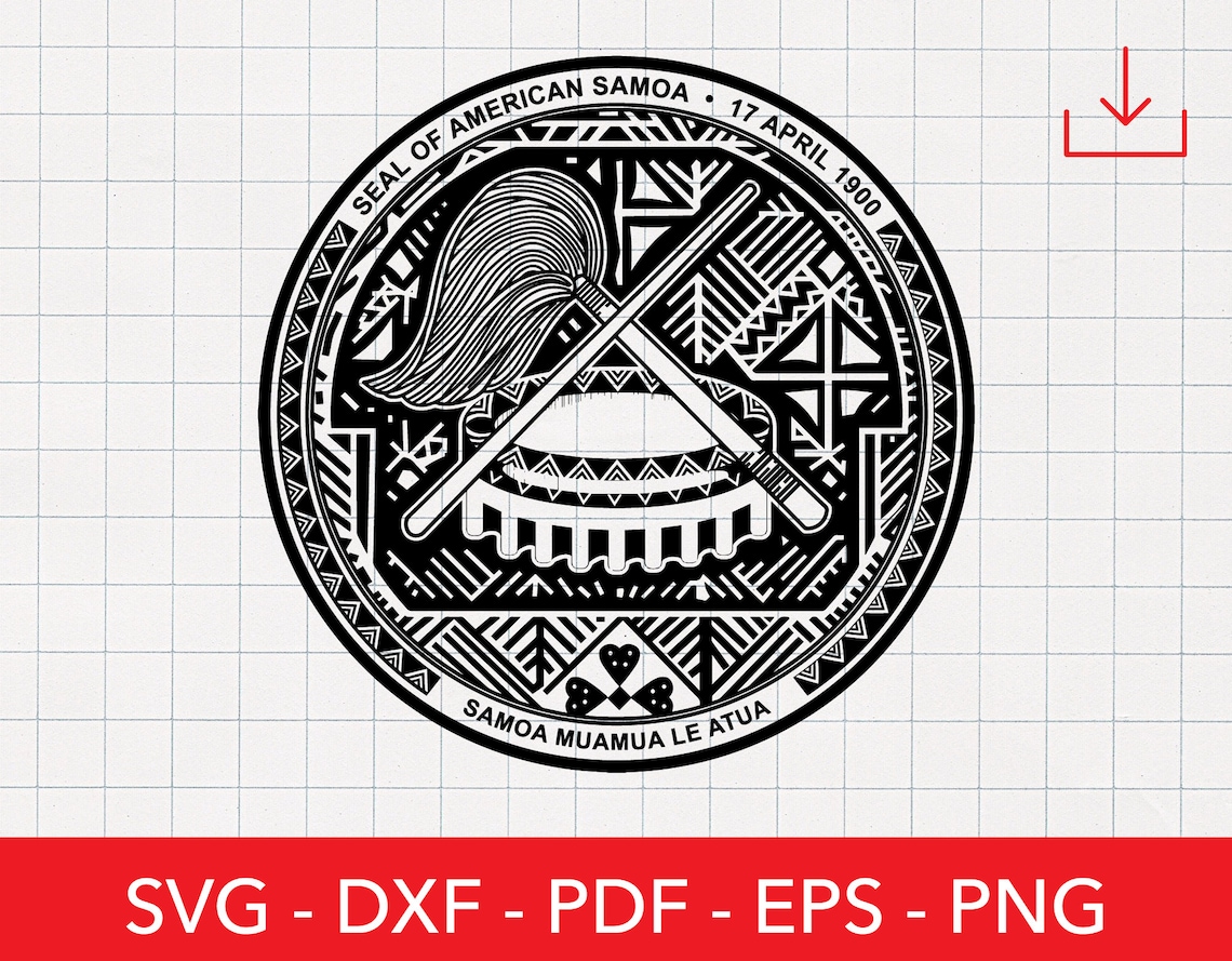 American Samoa Svg Samoa Flag Seal of Samoa Clipart Crest - Etsy