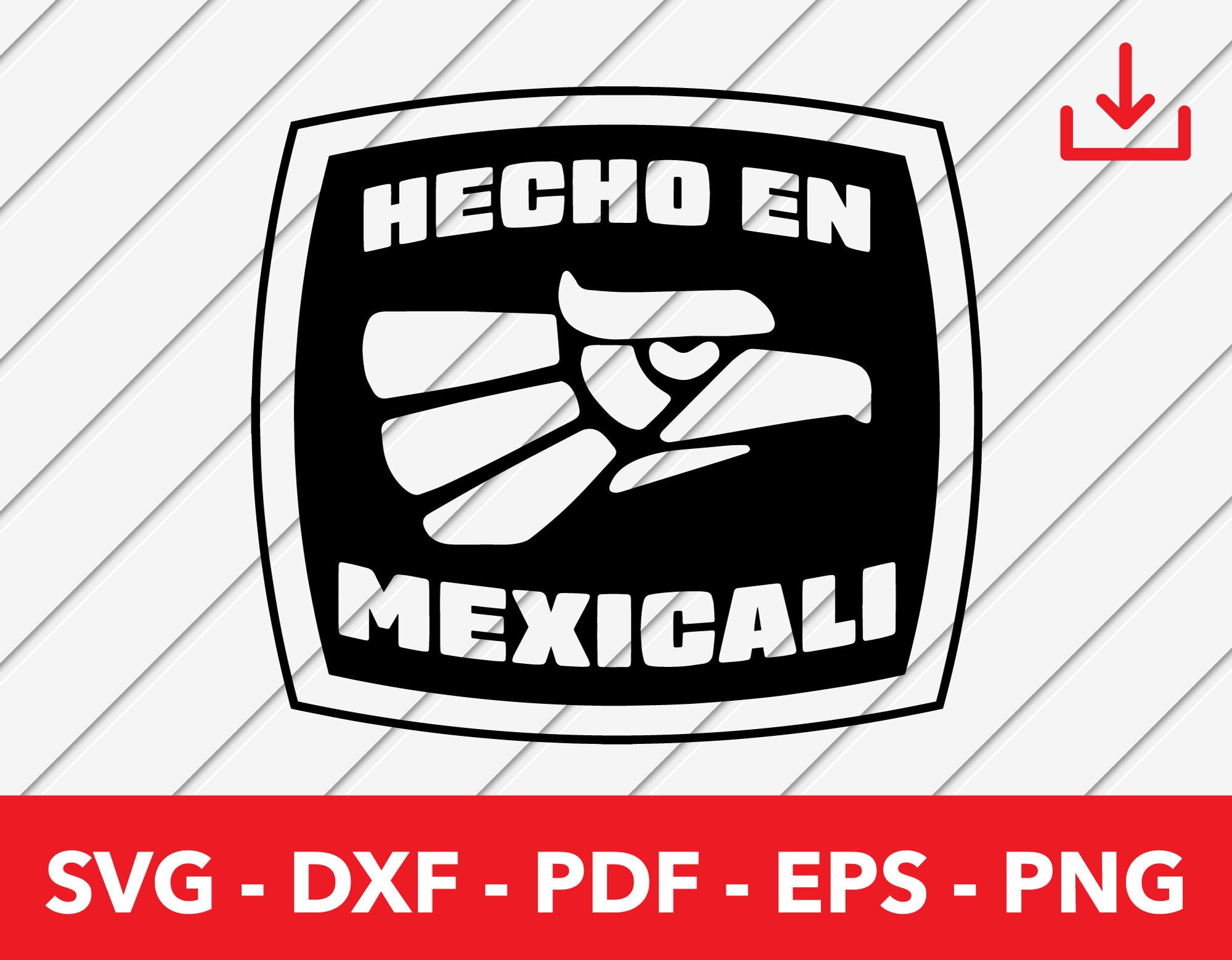 Hecho En Mexicali Svg, Hecho En Mexico Svg, Made in Mexico, Cut File ...