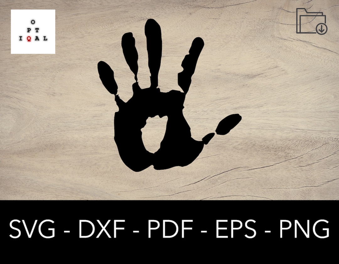 Hand Print Svg, Handprint Svg, Stop Svg - Vector, Decal, Logo, Clipart ...
