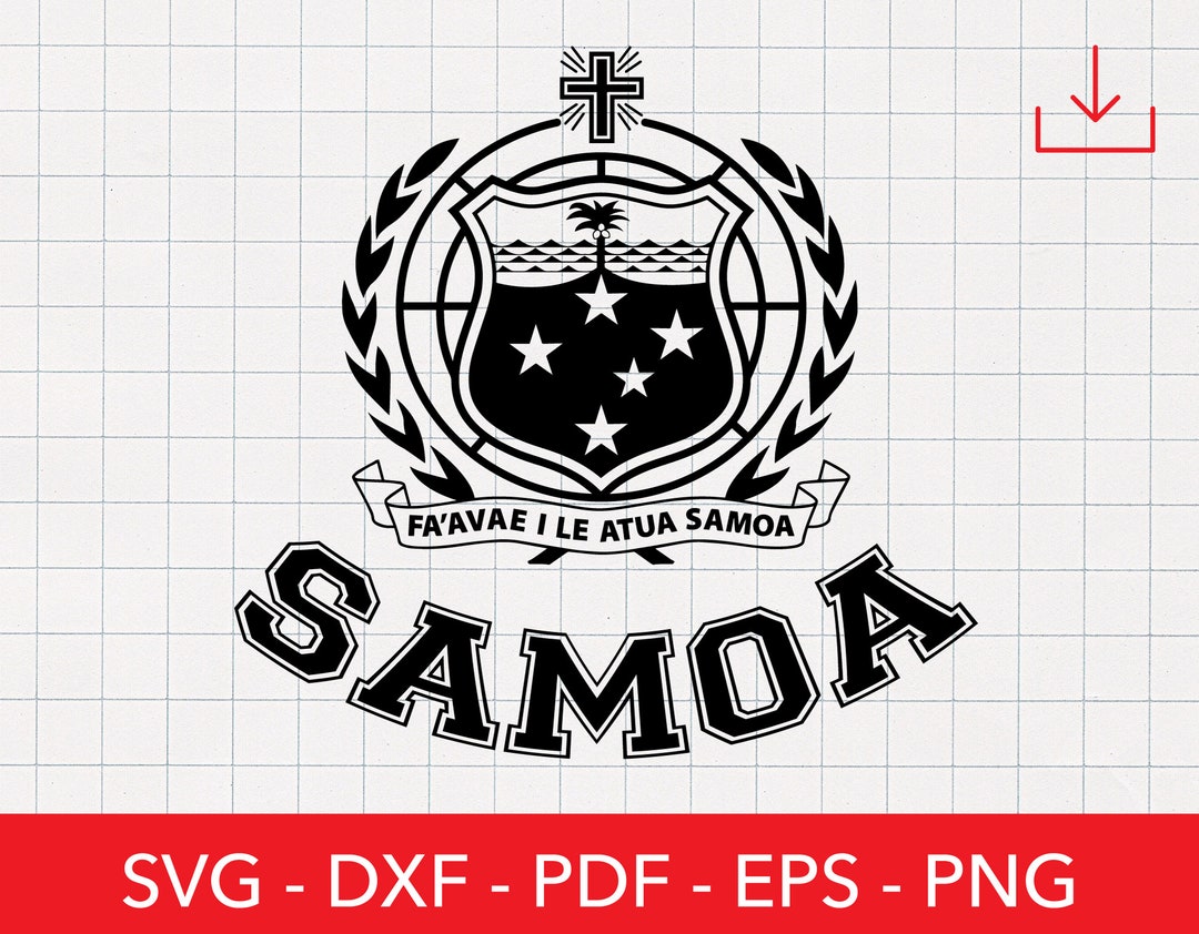 Samoa Svg, Samoa Flag Svg, Seal of Samoa Svg, Crest, Badge, Emblem ...