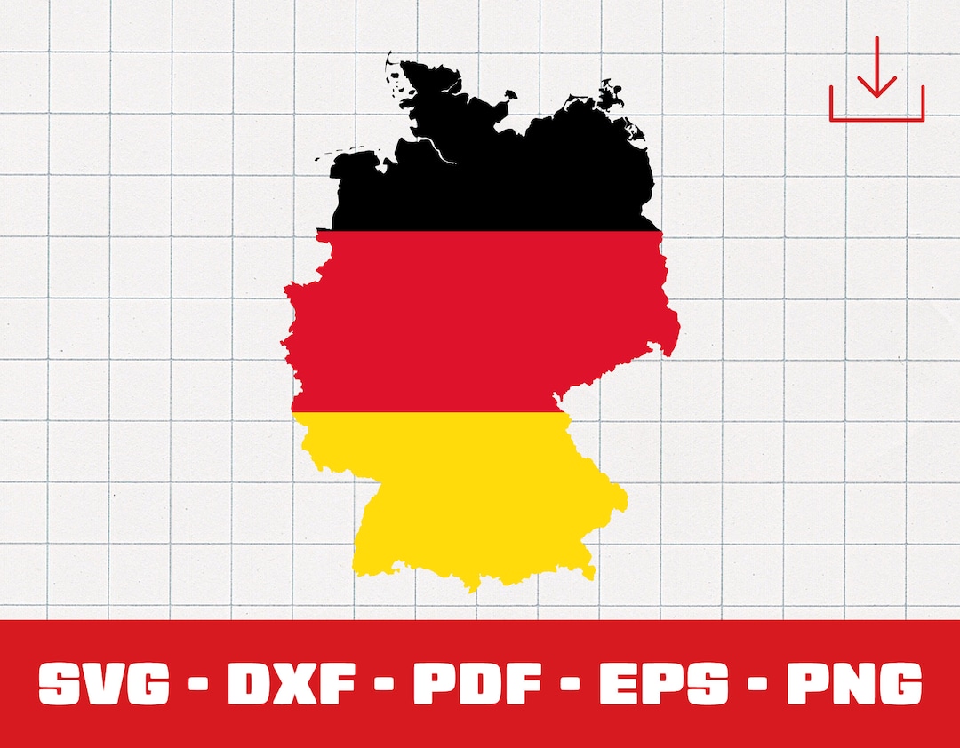Germany Svg, German Flag Vector, Map Shape Clipart - Sticker, Vector ...