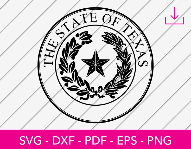 State of Texas Seal Svg Texas State Logo Crest Badge Coat - Etsy