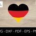 German Flag Svg, Germany Heart Png, Country Heart Shape Logo, Berlin ...