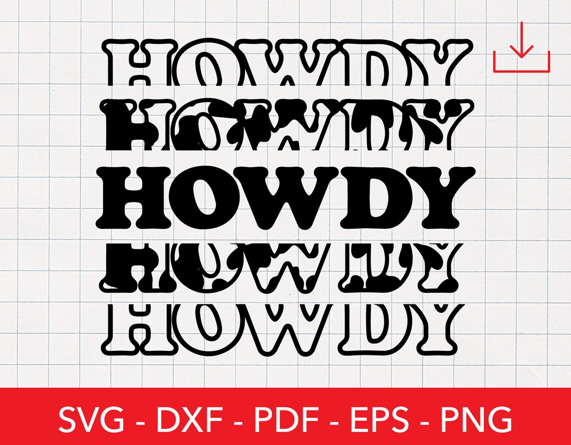 Howdy Svg Howdy Svg Sublimation Design Howdy Clipart Cow - Etsy