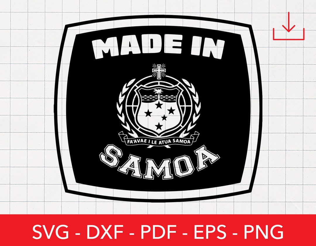 Made in Samoa Svg, Samoa Flag Svg, Seal of Samoa Svg, Crest, Badge ...