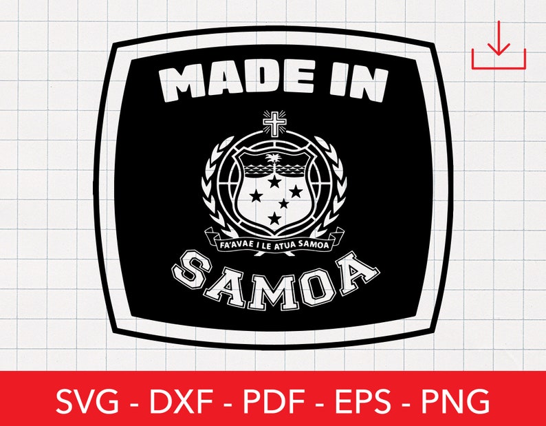 Made in Samoa Svg Samoa Flag Svg Seal of Samoa Svg Crest - Etsy