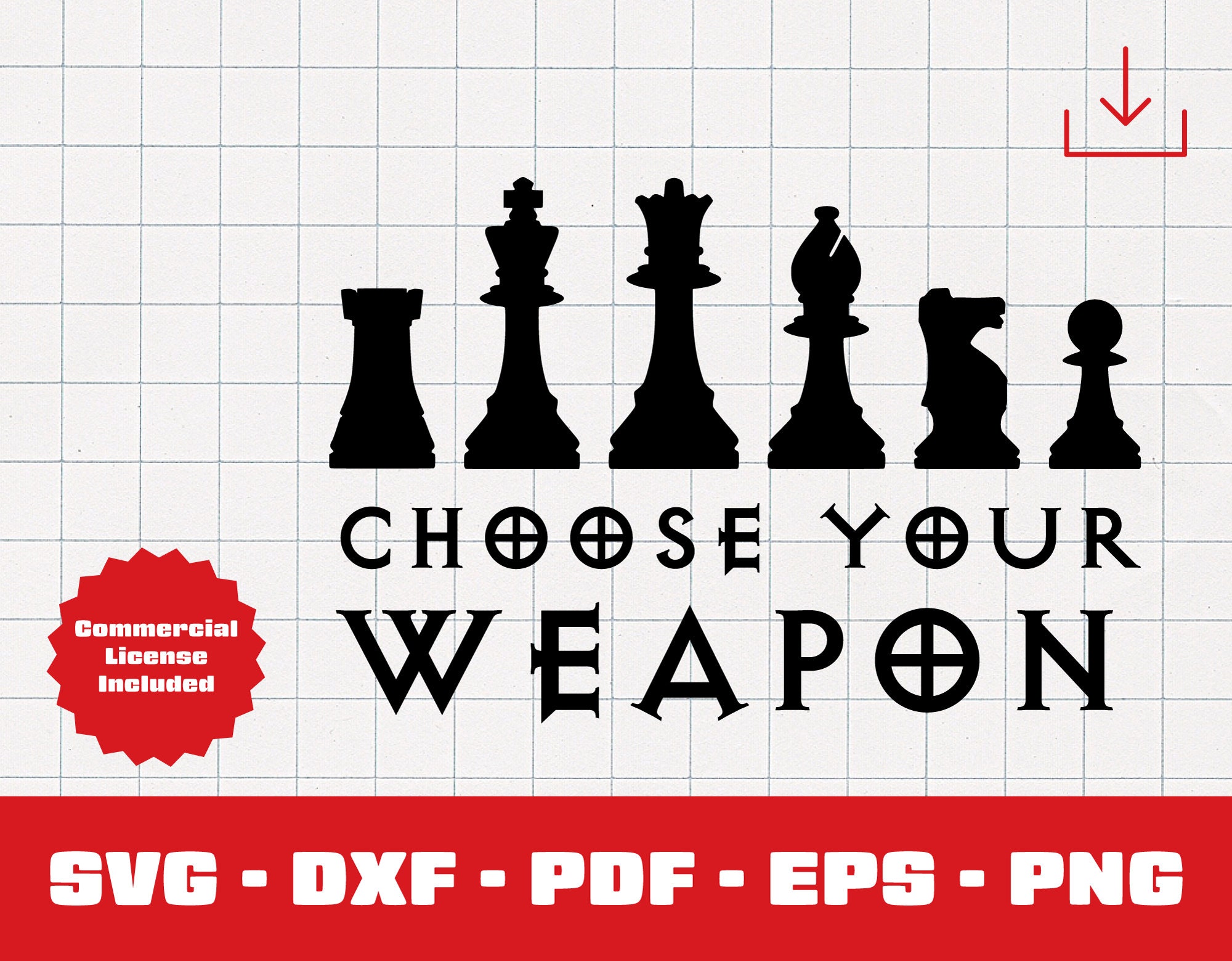 Chess Svg Chess Pieces Svg Choose Your Weapon Svg Pawn - Etsy