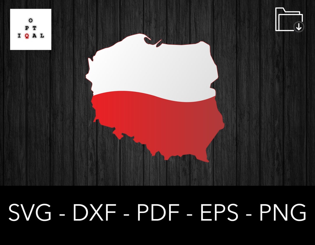 Poland Polish Flag Map Shape - Sticker, Vector, Decal, Logo, Clipart ...