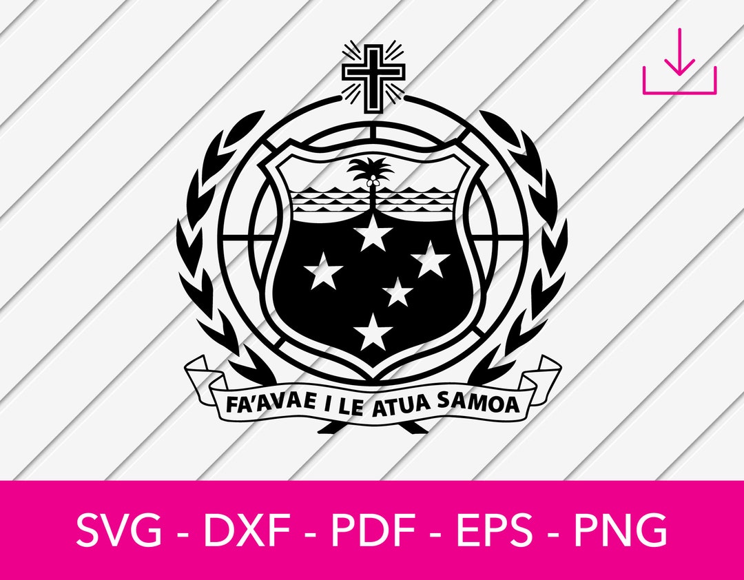 Samoa Svg, Samoa Flag Vector, Seal of Samoa Clipart, Crest, Badge ...