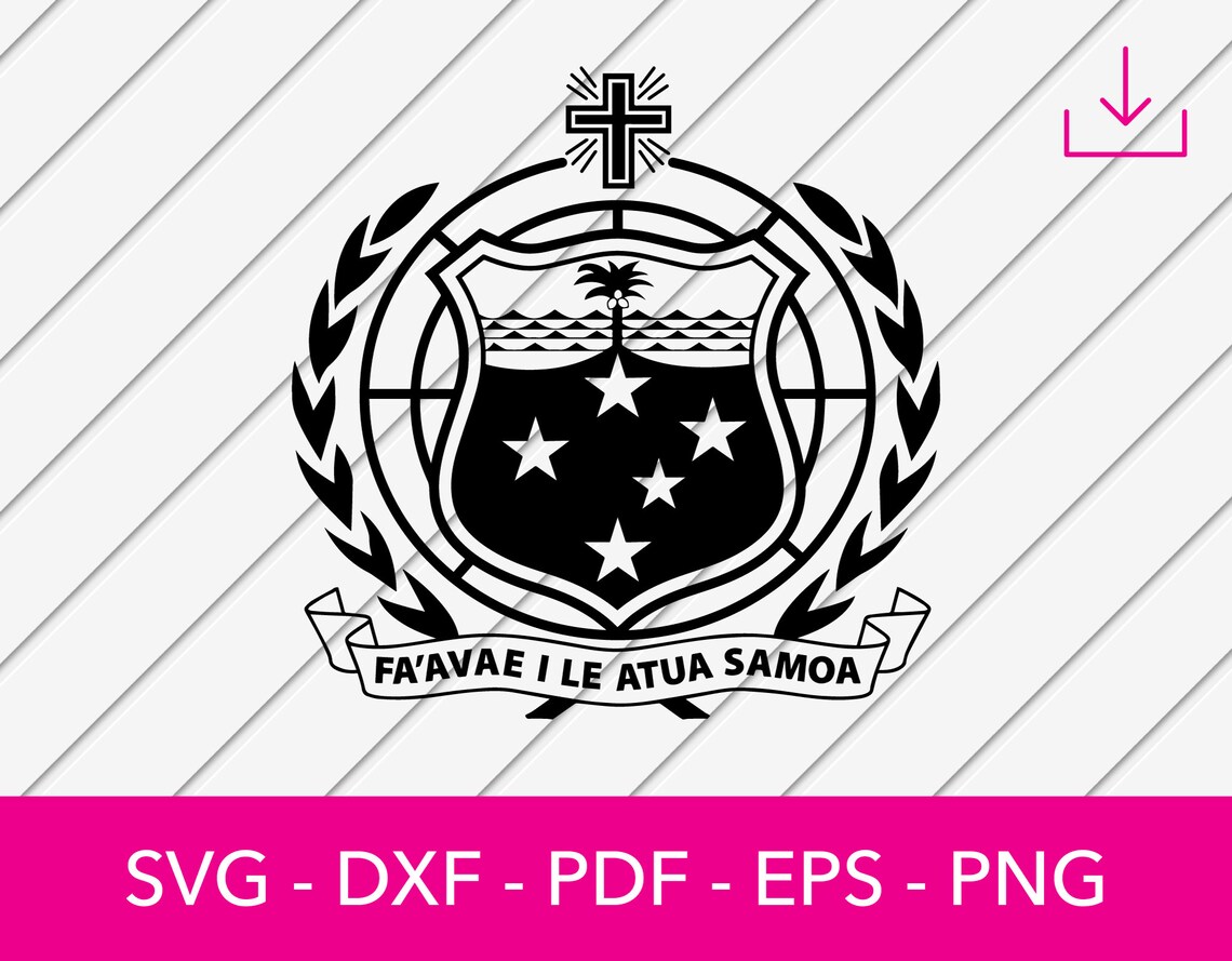 Samoa Svg Samoa Flag Vector Seal of Samoa Clipart Crest - Etsy