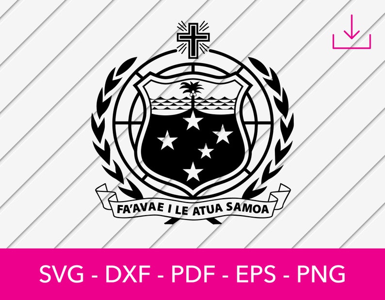 Samoa Svg, Samoa Flag Vector, Seal of Samoa Clipart, Crest, Badge ...