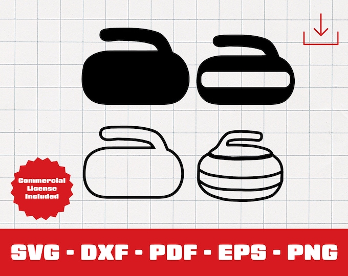 Curling Sport SVG, Curling Cutting File for Cricut, Curling Vector ...